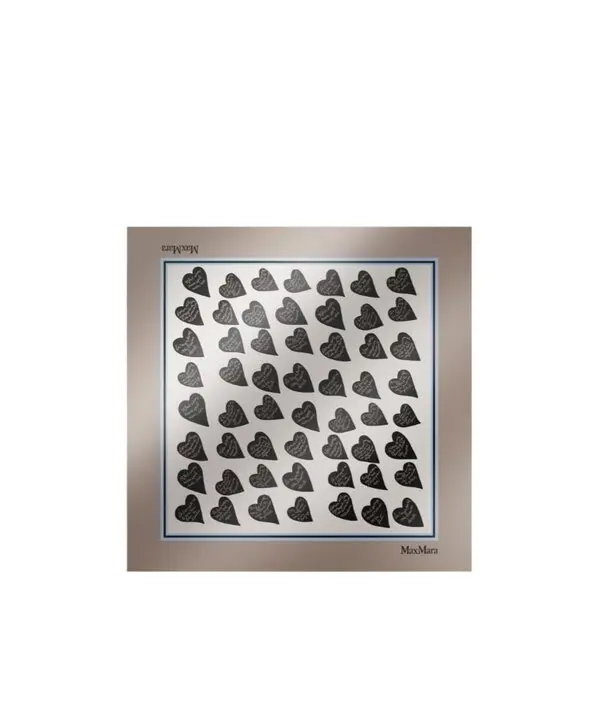 Max Mara Printed Silk Twill Foulard - Black