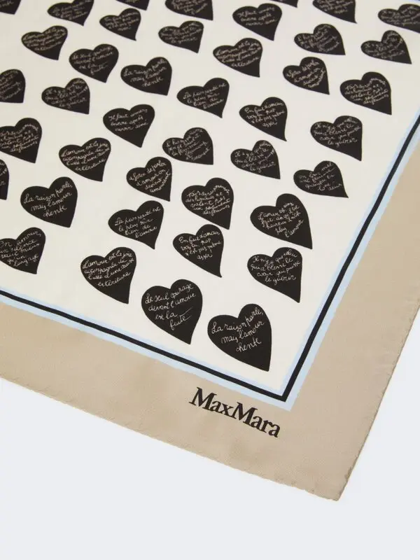 Max Mara Printed Silk Twill Foulard