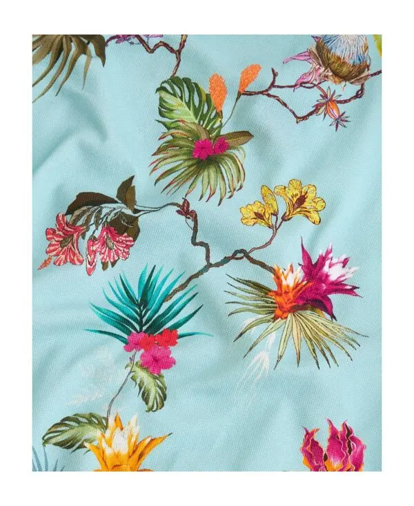 Etro Floral Jersey Polo Shirt - Blue
