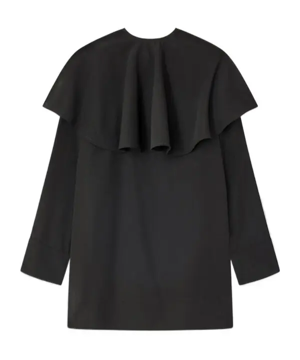 GANNI Circle Collar Dress - Black