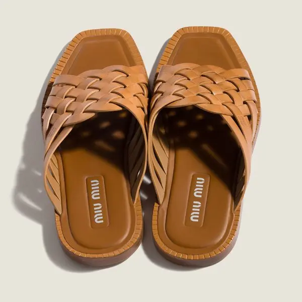 Miu Miu Leather Slides