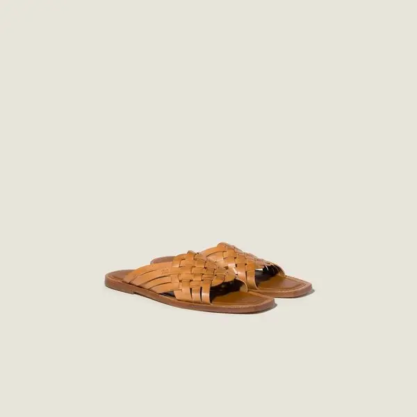 Miu Miu Woven Leather Slides