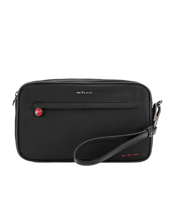 Kiton Ciro Logo Plaque Clutch Bag