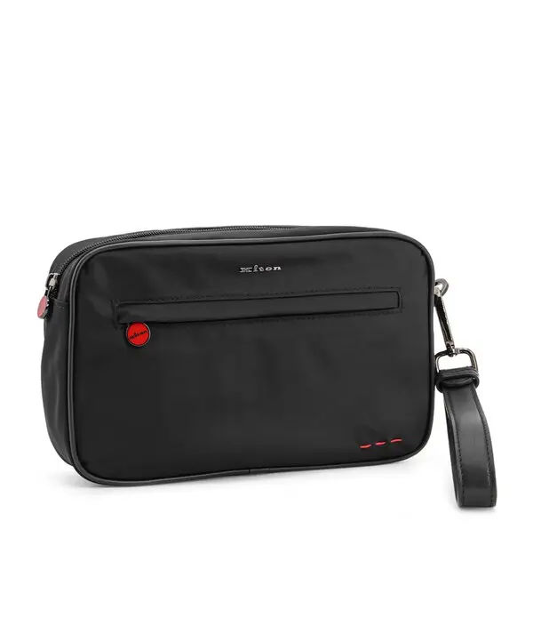 Kiton Ciro Logo Plaque Clutch Bag