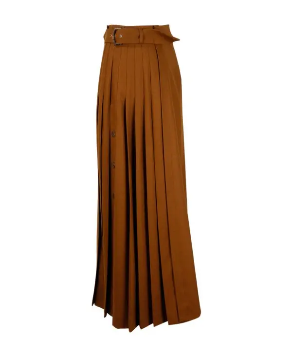 Alberta Ferretti A-line Pleated Mid-length Skirt