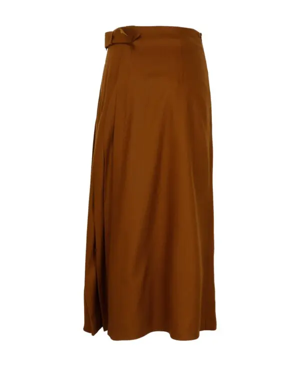 Alberta Ferretti A-line Pleated Mid-length Skirt