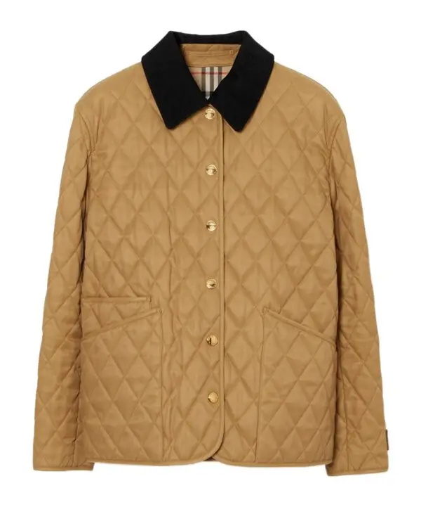 Burberry Quilted Jacket With Snap Buttons And Patch Pockets