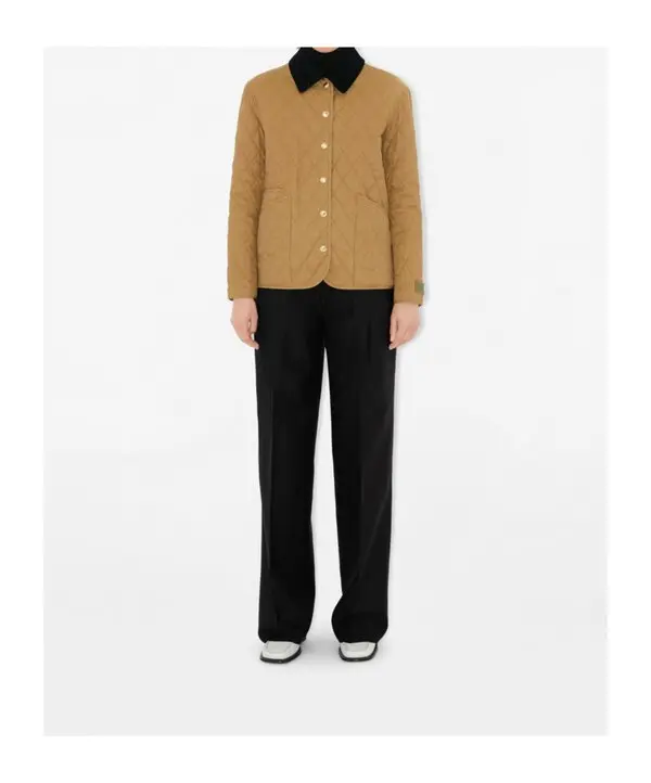Burberry Quilted Jacket With Snap Buttons And Patch Pockets