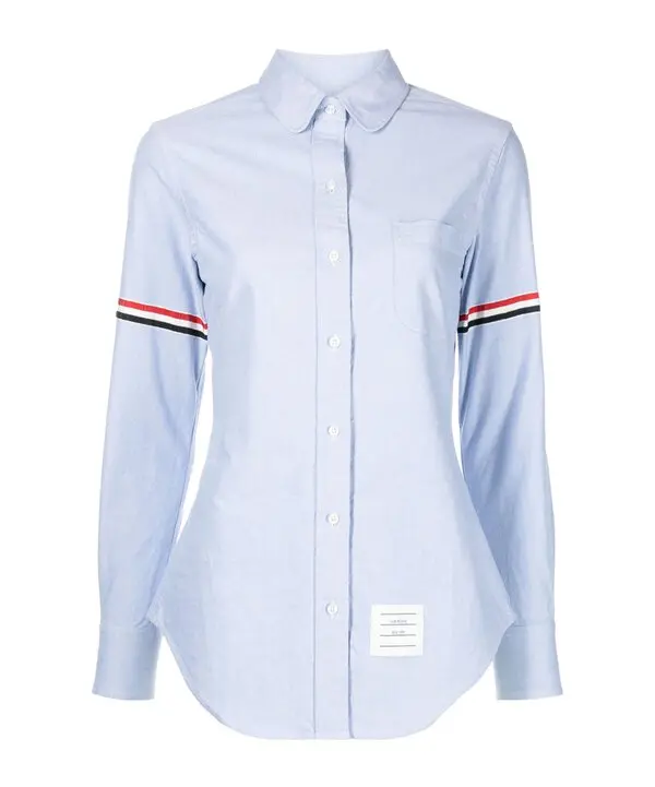 Thom Browne Classic Striped Sleeve Shirt - Light Blue