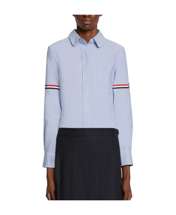 Thom Browne Classic Striped Sleeve Shirt - Light Blue