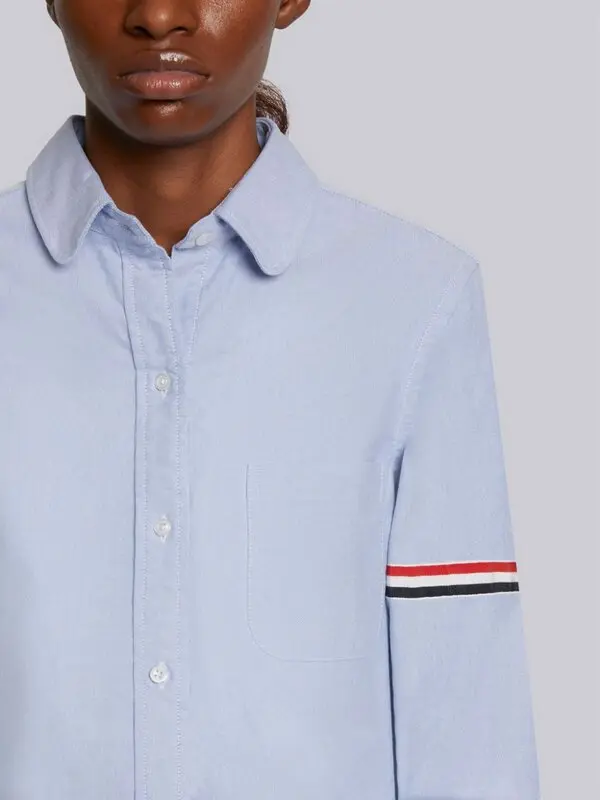 Thom Browne Classic Striped Sleeve Shirt - Light Blue