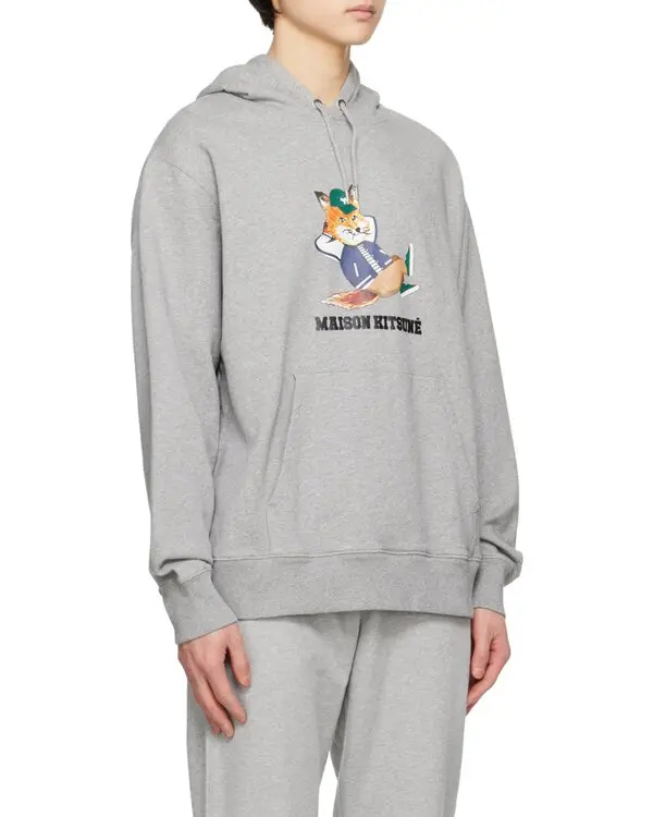 Maison Kitsuné Logo Print Cotton Hoodie