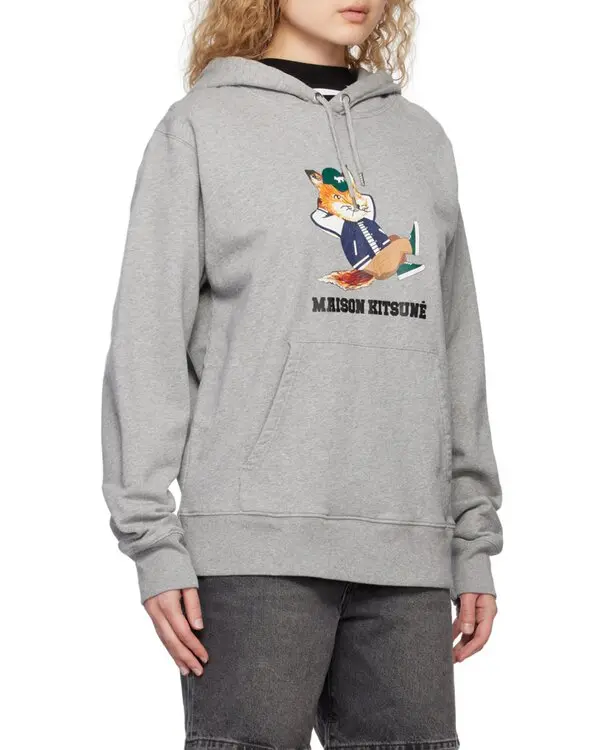 Maison Kitsuné Logo Print Cotton Hoodie