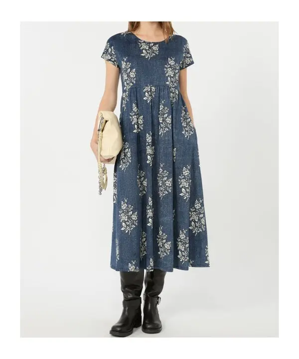 Max Mara Long Printed Jersey Dress
