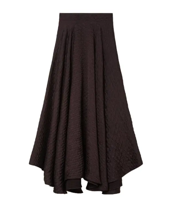 Loro Piana Elise High Waist Midi Skirt - Black