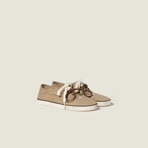 Miu Miu Embroidered Logo Chino Sneakers