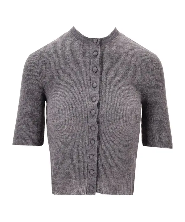 Citizens Of Humanity Short-sleeve Knitted Cardigan - Gray