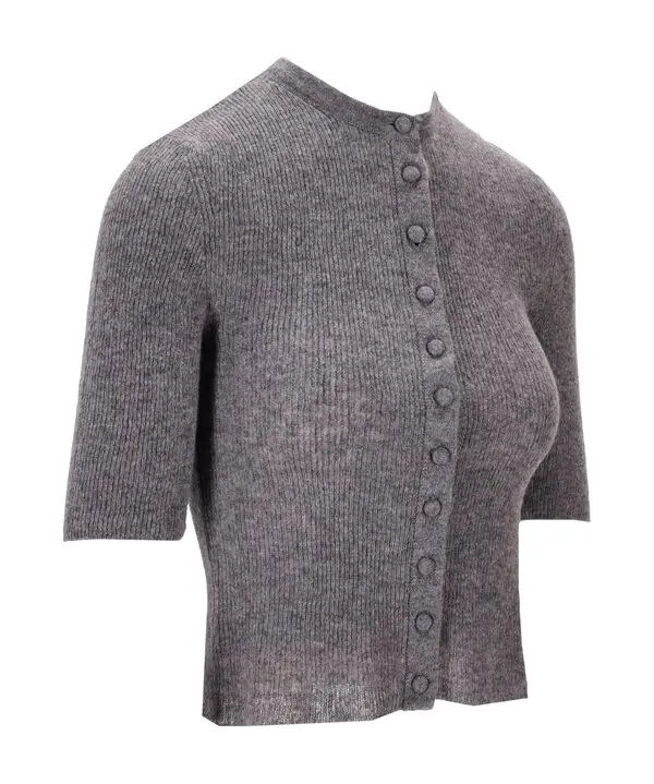 Citizens Of Humanity Short-sleeve Knitted Cardigan - Gray