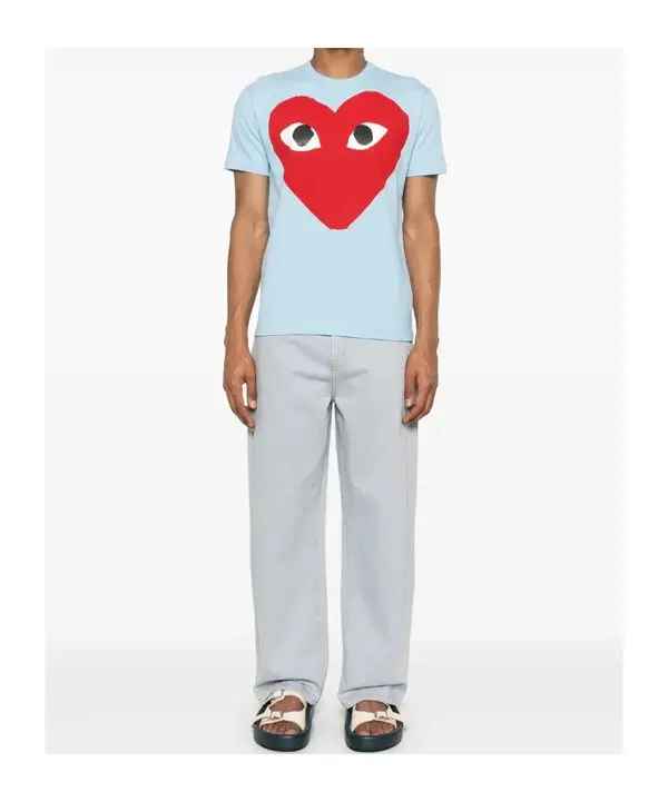 Play Comme Des Garcon Comme Des Garçons Play Heart-print Jersey T-shirt