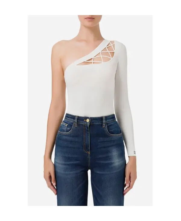 Elisabetta Franchi One-shoulder Asymmetrical Top