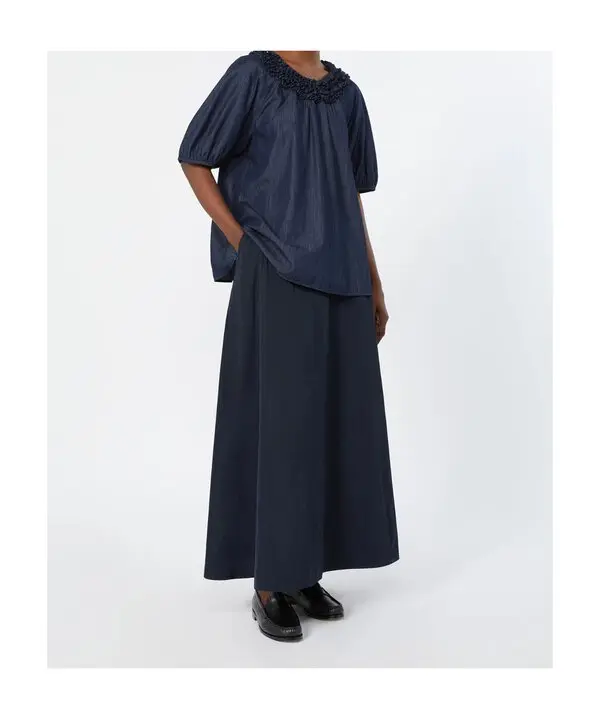 Max Mara Pleated Denim Shirt