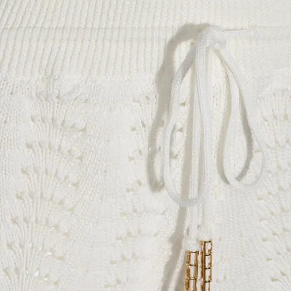 Celine Cotton Pointelle Mini Shorts