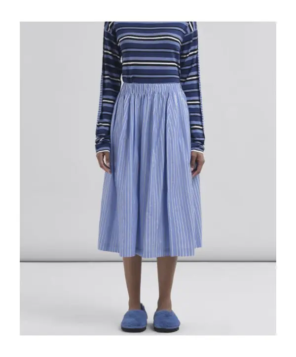 Marni Stripped Elastic-waist Skirt