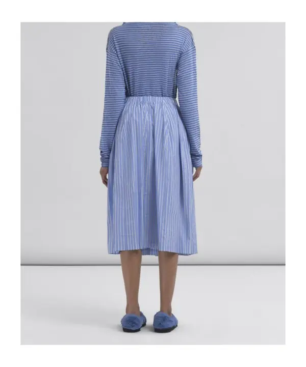 Marni Stripped Elastic-waist Skirt