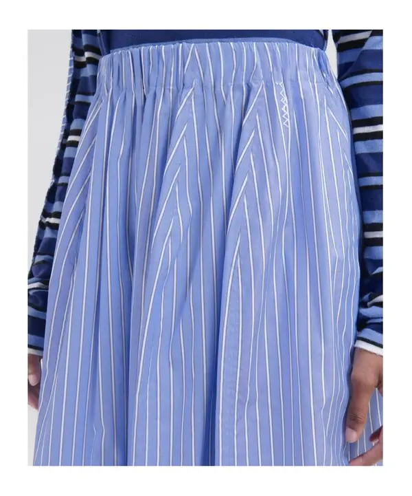 Marni Stripped Elastic-waist Skirt