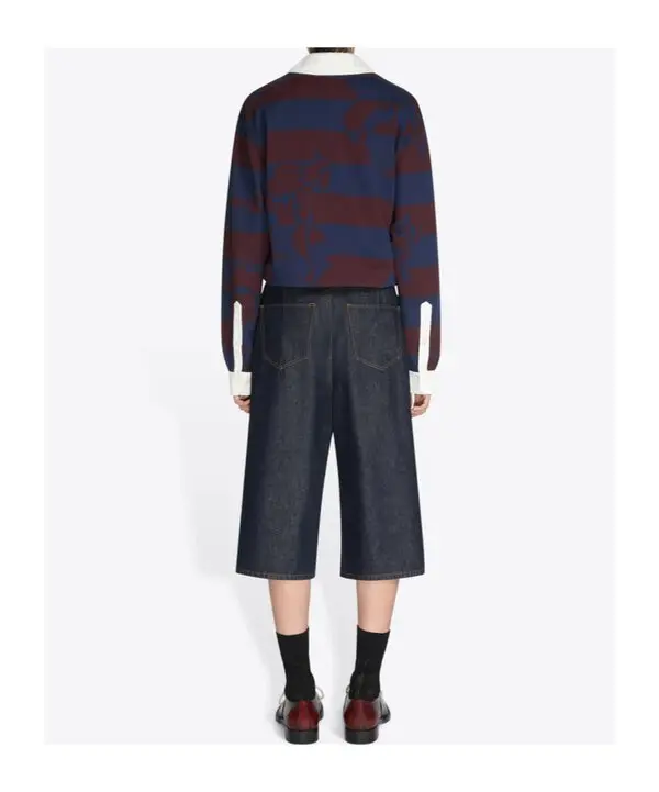 Dries Van Noten High-waisted Belted Wide-leg Denim Shorts