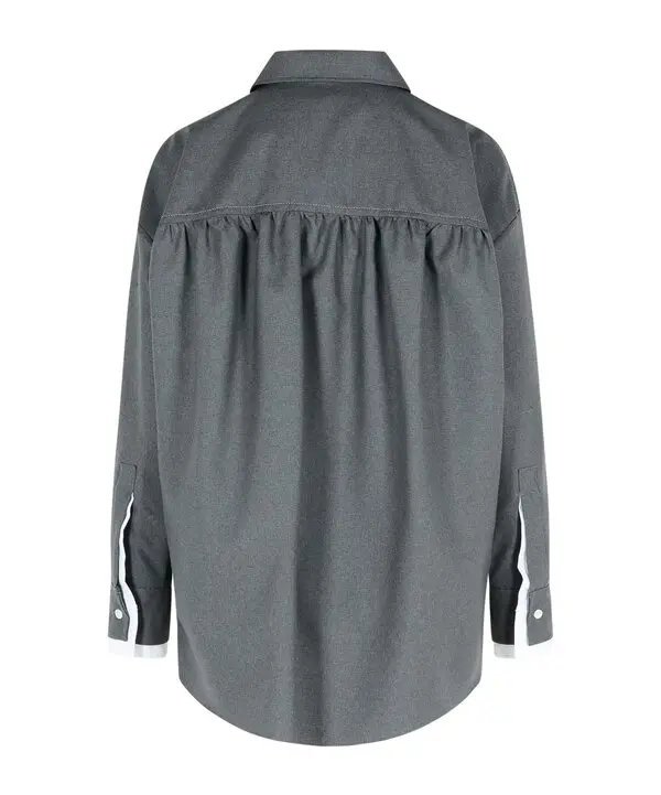 Marni Logo Embroidered High-low Hem Shirt