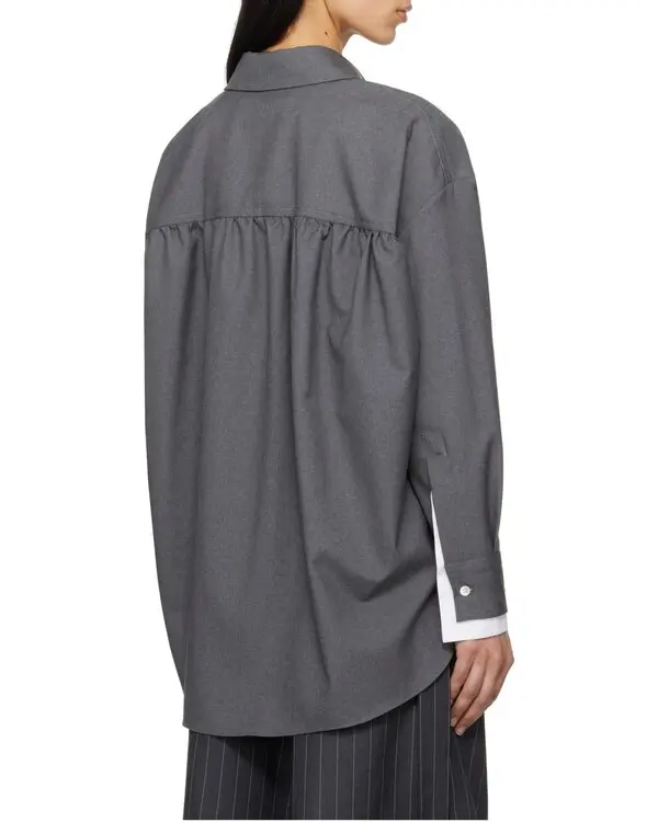 Marni Logo Embroidered High-low Hem Shirt
