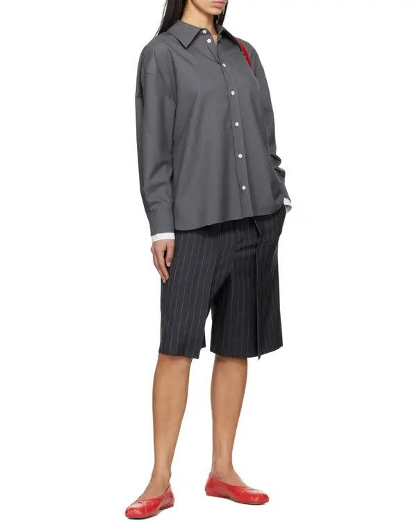 Marni Logo Embroidered High-low Hem Shirt