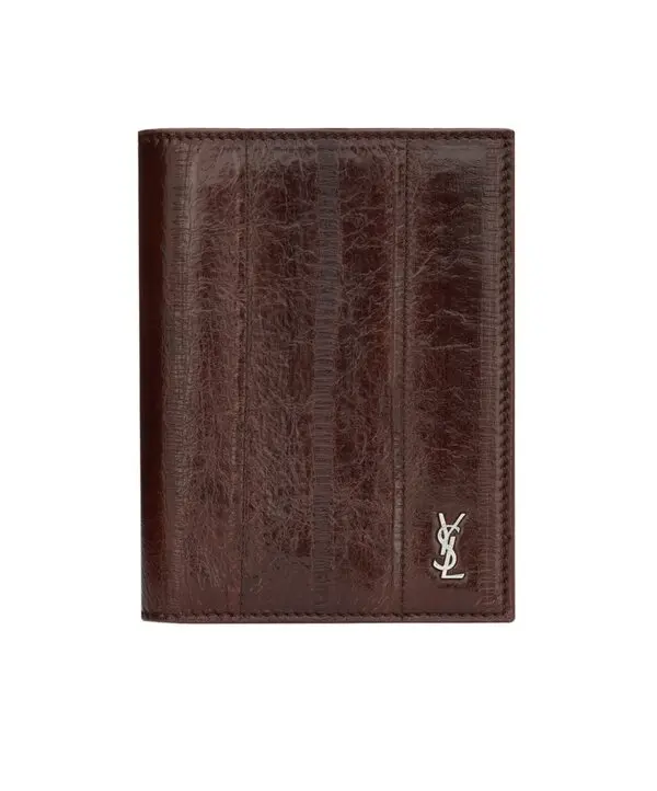 Saint Laurent Logo Wallet - Brown
