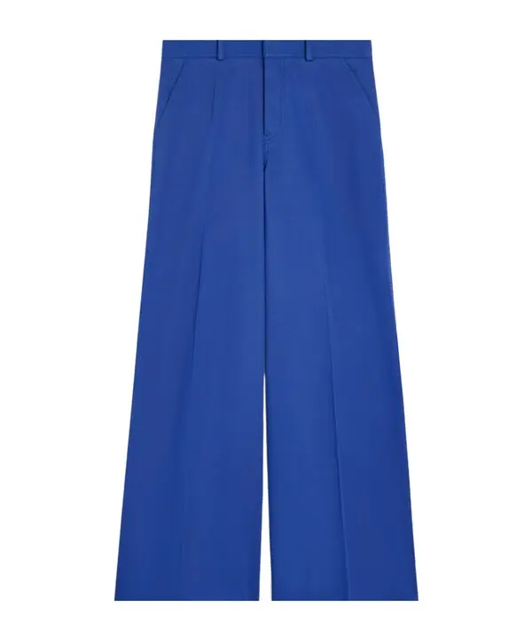 Celine Cotton Twill Wide Leg Trousers