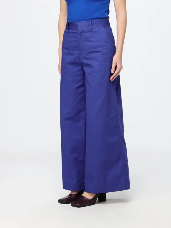 Celine Cotton Twill Wide Leg Trousers