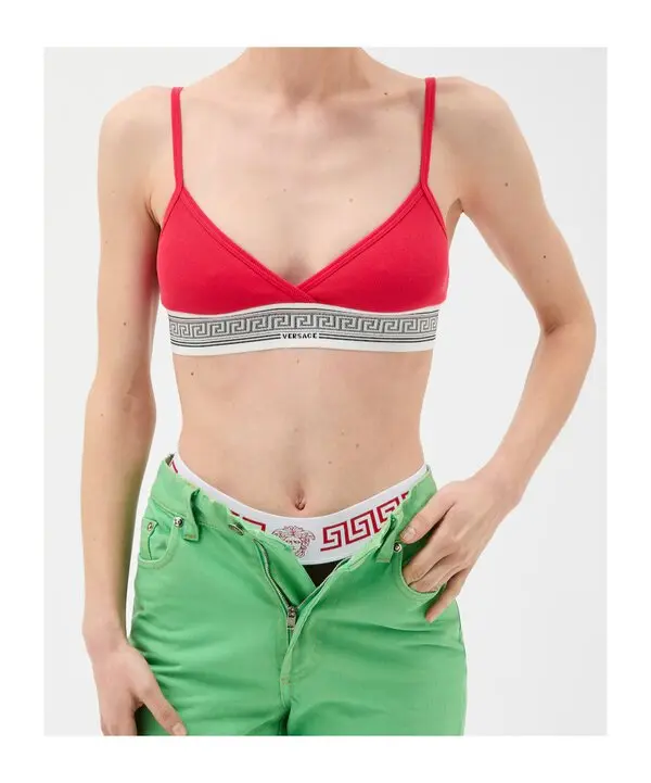 Versace Greca Logo Triangle Bra