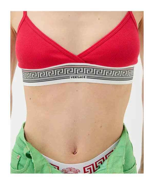 Versace Greca Logo Triangle Bra