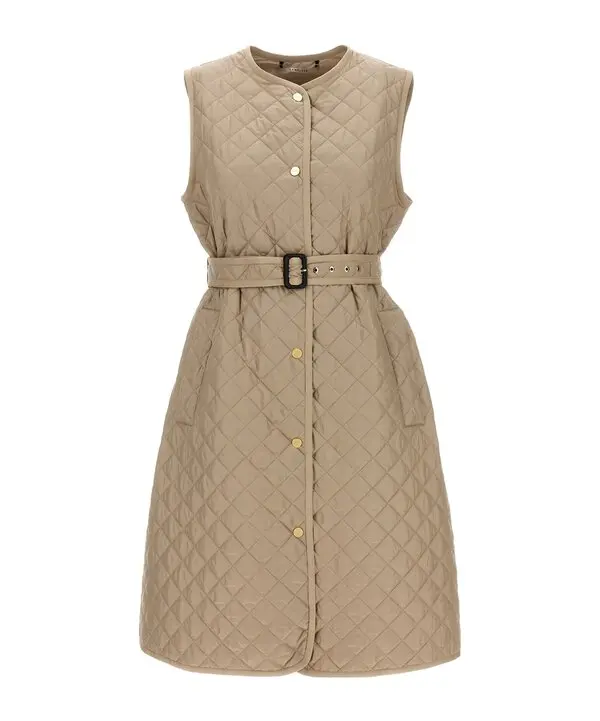 Max Mara Lauren Quilted Gilet - Nude