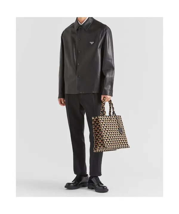 Prada Triangle-logo Button-up Shirt