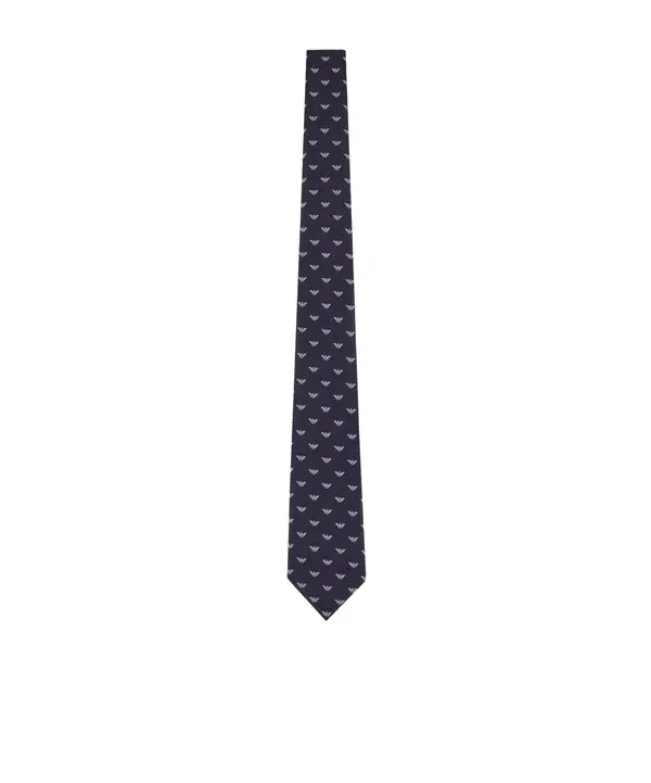 Emporio Armani Logo-print Tie - Black