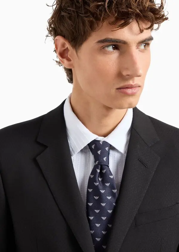 Emporio Armani Logo Jacquard Tie