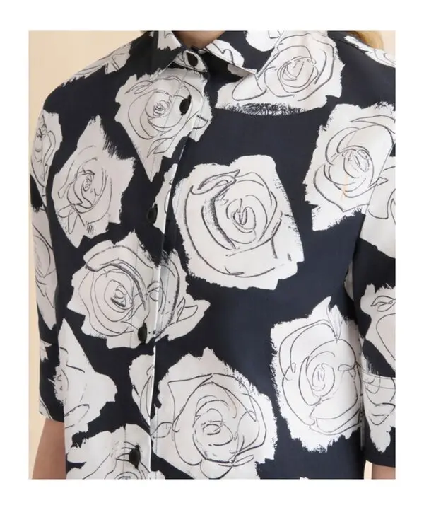 Marni Luna Print Poplin Short-sleeve Shirt