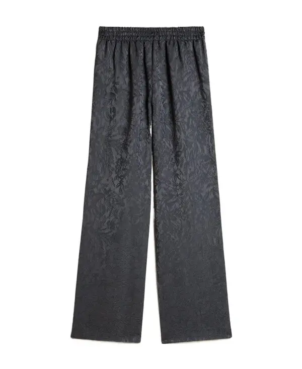 GOLDEN GOOSE Jacquard Pants With All-over Toile De Jouy Pattern - Black