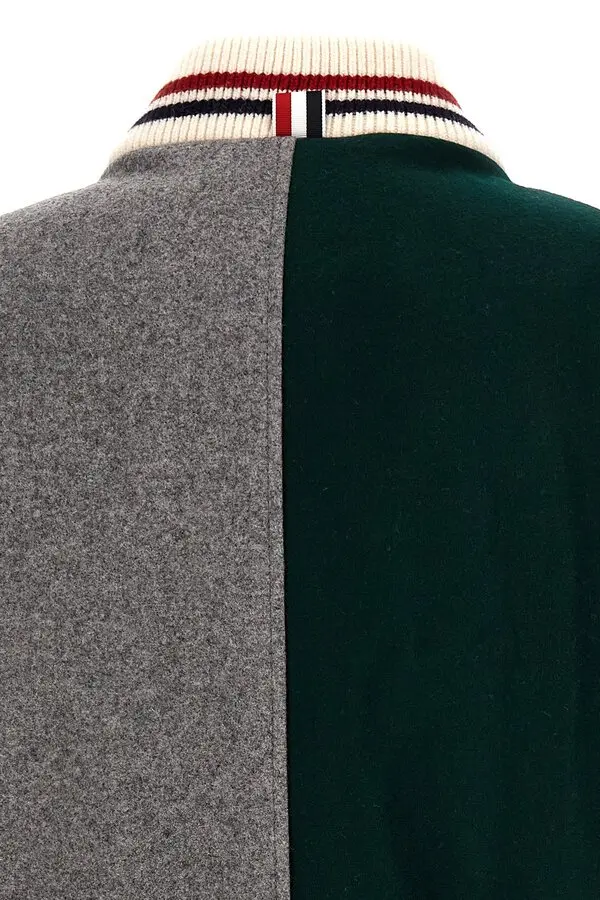 Thom Browne Colour-block Striped Bomber Jacket
