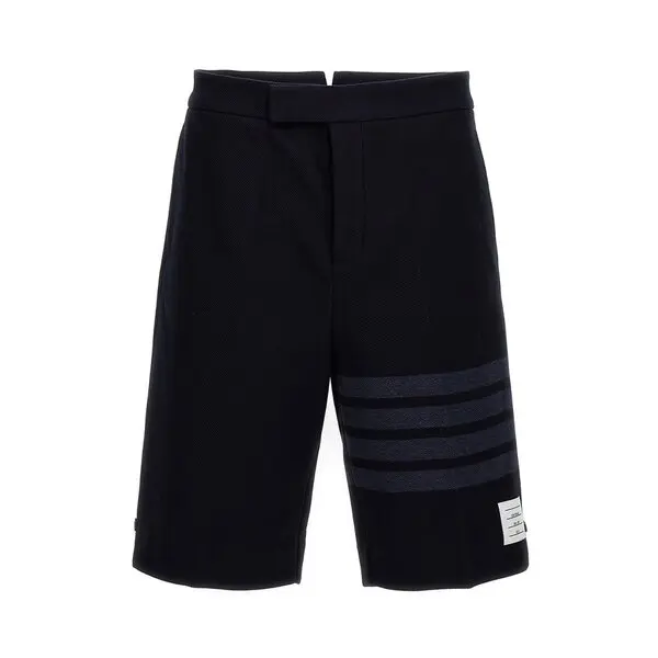 Thom Browne 4-bar Striped Bermuda Shorts - Navy Blue