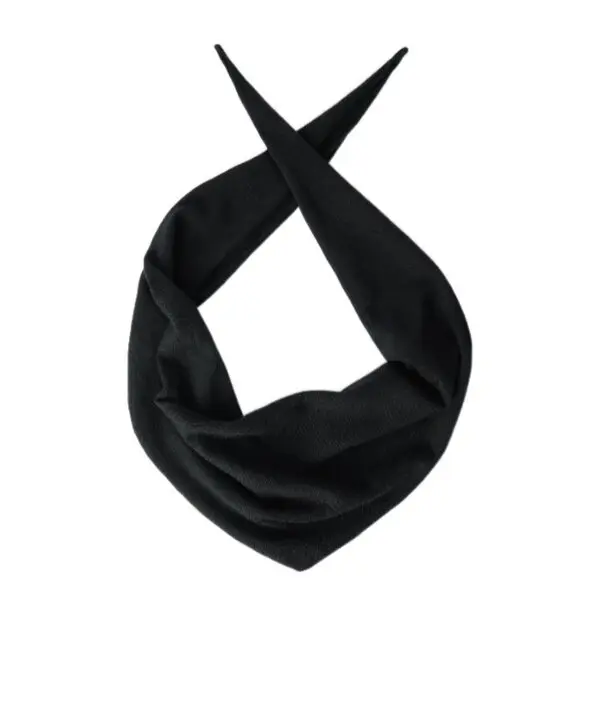 LEMAIRE Triangular Scarf In Fine Merino Wool - Black