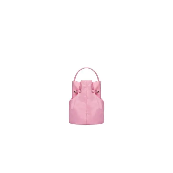 Balenciaga Wheel Xs Logo Embroidered Bucket Bag - Pink