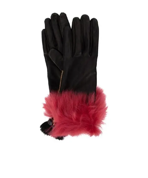 Prada Trim Detailed Tassel Gloves - Black