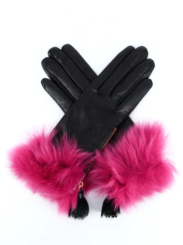 Prada Trim Detailed Tassel Gloves